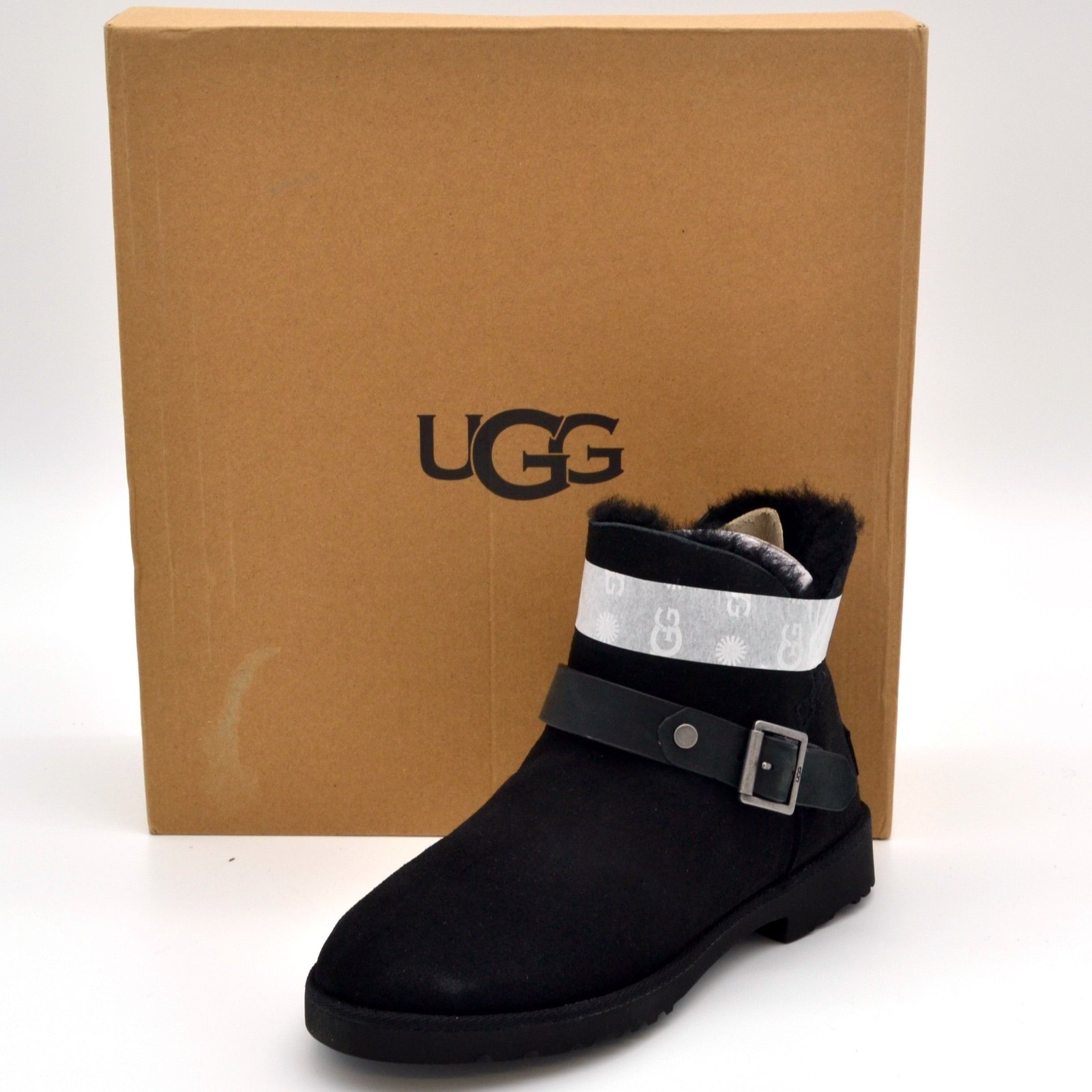 UGG Womens Romely Short Buckle Mini Boots | Black | 1132993-BLK ...