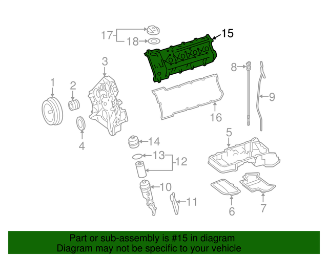 MERCEDES OEM 11-15 C63 Amg-engine Valve Cover 1560161905 for sale ...