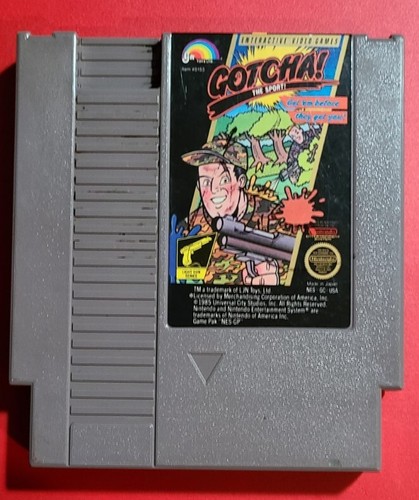 Gotcha! The Sport! (Nintendo NES, 1987) (Loose) --Cartridge Has Writing ...
