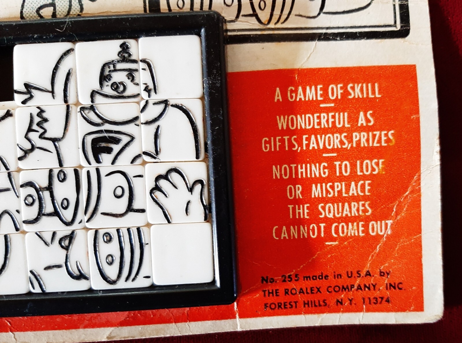 VINTAGE ROALEX SLIDE PUZZLE 1967 FRANKENSTEIN JR. SLIDING SQUARES ...