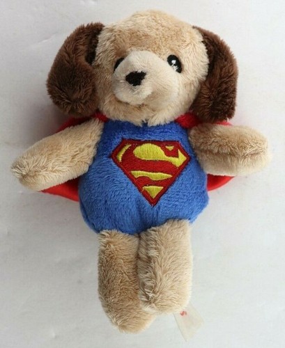 GUND DC Comics Superman Baby Rattle Brown Teddy Bear Plush 5" Stuffed ...