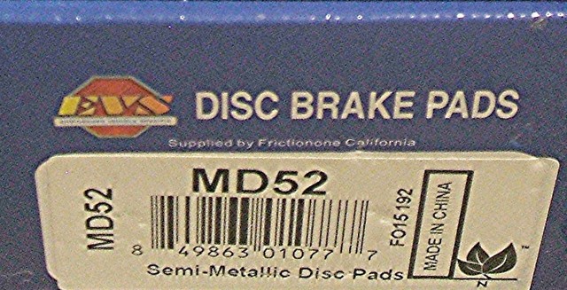 Disc Brake Pad Set-Disc Brake Pad Front EVS Friction MD52 for sale ...