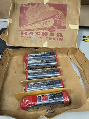 Hafner Overland Flyer M-10000 Streamliner Train Set Red And Chrome ...