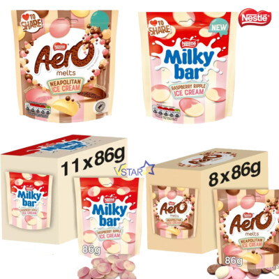 Mixed Aero Melts Neapolitan& MilkyBar Raspberry Ripple Ice Cream Pouch ...