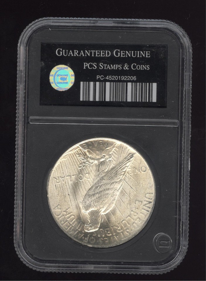 1922 Peace Dollar Uncirculated 90% Silver PCS Slab | eBay