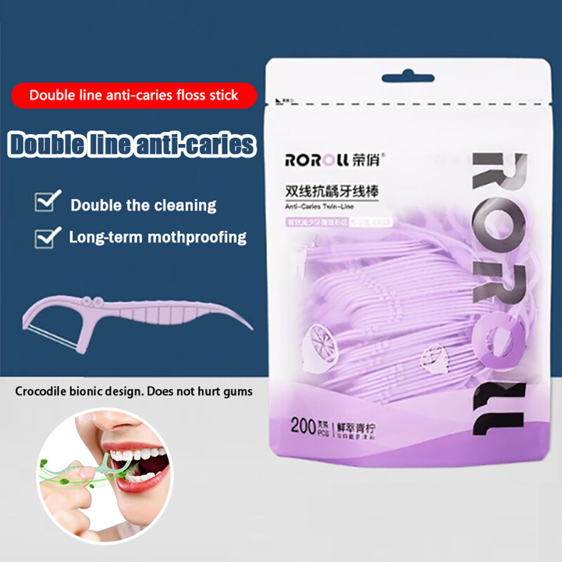 Disposable Dental Floss Stick Dental Floss Dental Cleaning Oral Hygiene ...