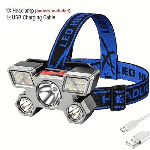 1 Pc Super Bright LED Headlights USB Rechargeable Free Shipping | eBay
