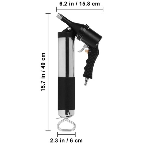 Air Operated Grease Gun 6000 psi 14 oz Heavy Duty Pneumatic Grease Gun ...
