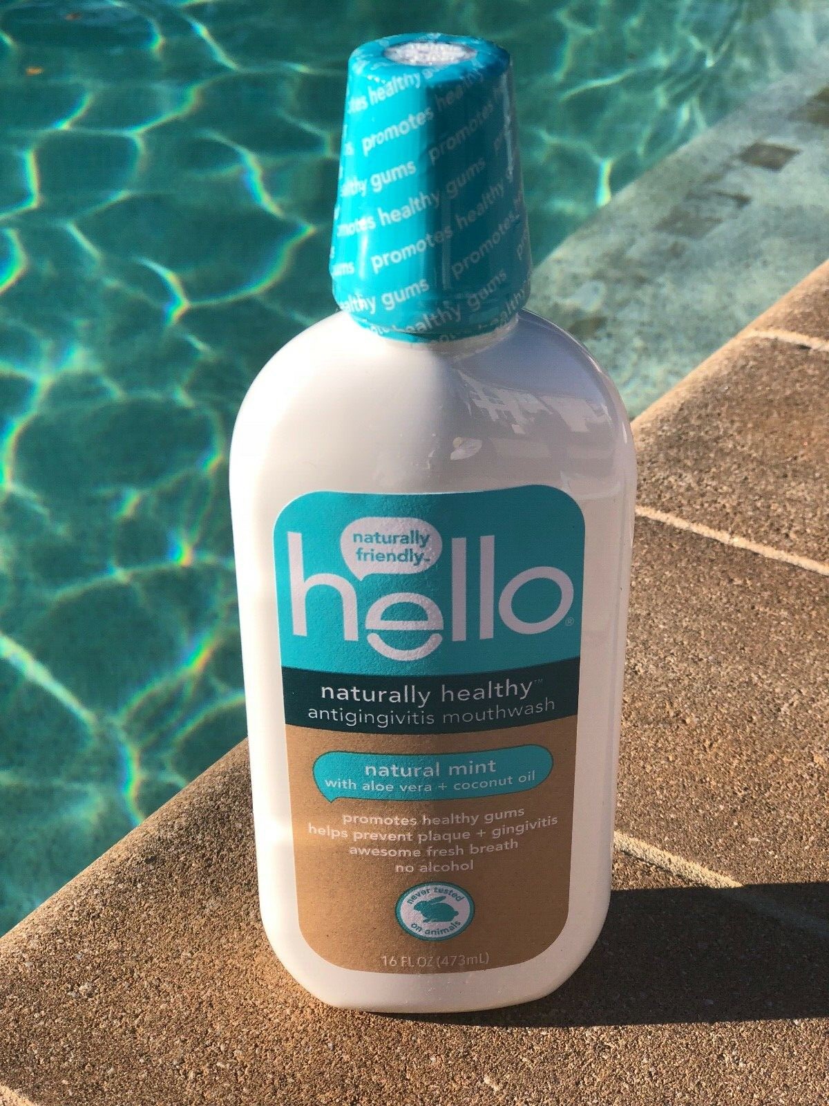 NEW Sealed Hello Mouthwash Antigingivitis Natural Mint 16 oz Oral Care ...
