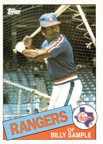 1985 Topps #337 Billy Sample - Texas Rangers | eBay