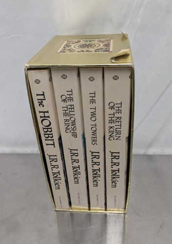 J R R Tolkien 4 Book Box Set PB Hobbit & Lord of the Rings Ballantine ...