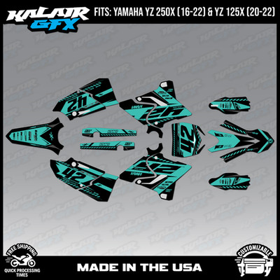 Graphics Kit for Yamaha YZ250X (2016-2022) and YZ125X (2020-22) Lethal ...