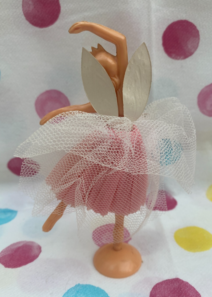 Vintage Dibro Pink Ballerina Fairy Christmas Tree Decoration Paper ...