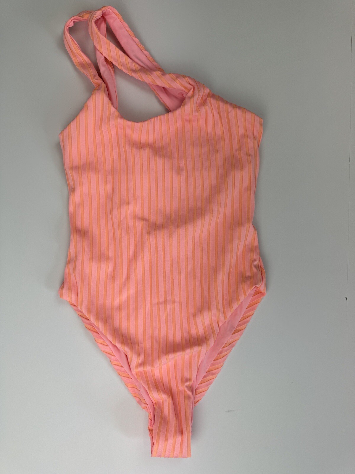 L*Space Womens Phoebe One Piece Swimsuit Orange Pink Textured Size XS ...