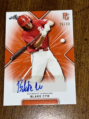 BLAKE CYR 2021 LEAF PERFECT GAME BLUE AUTOGRAPH #26/30 FLORIDA GATORS ...