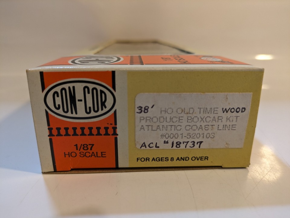 HO Con-Cor ACL 38' Old Time Wood Produce Boxcar Kit NIB #520103 | eBay