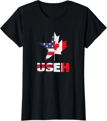 US EH Funny American Canadian Joke Theme Ladies' Crewneck T-Shirt | eBay