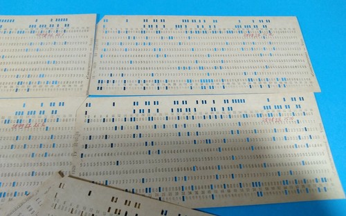 USSR Soviet Computer Mainframe Punch Card Perforated 1970s 10 pcs 4 | eBay