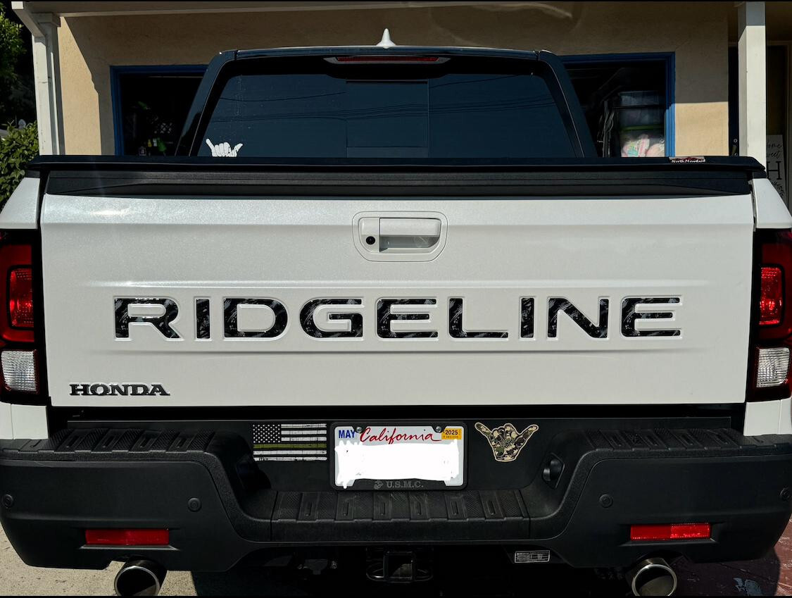 RAISED TAILGATE LETTERS for RIDGELINE 2024 2025 BLACK CAMO | eBay