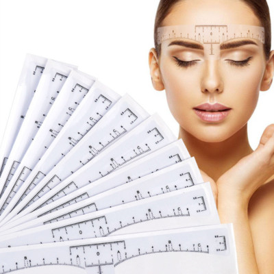 Disposable Microblading Permanent Tattoo Eyebrow Measure Ruler Sticker ...
