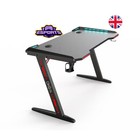 LED Gaming Desk Black Gaming Racing Computer Workstation Home office ...