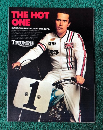 1972 TRIUMPH MOTORCYCLE MAGAZINE AD TRIDENT BONNEVILLE TIGER-650 GENE ...