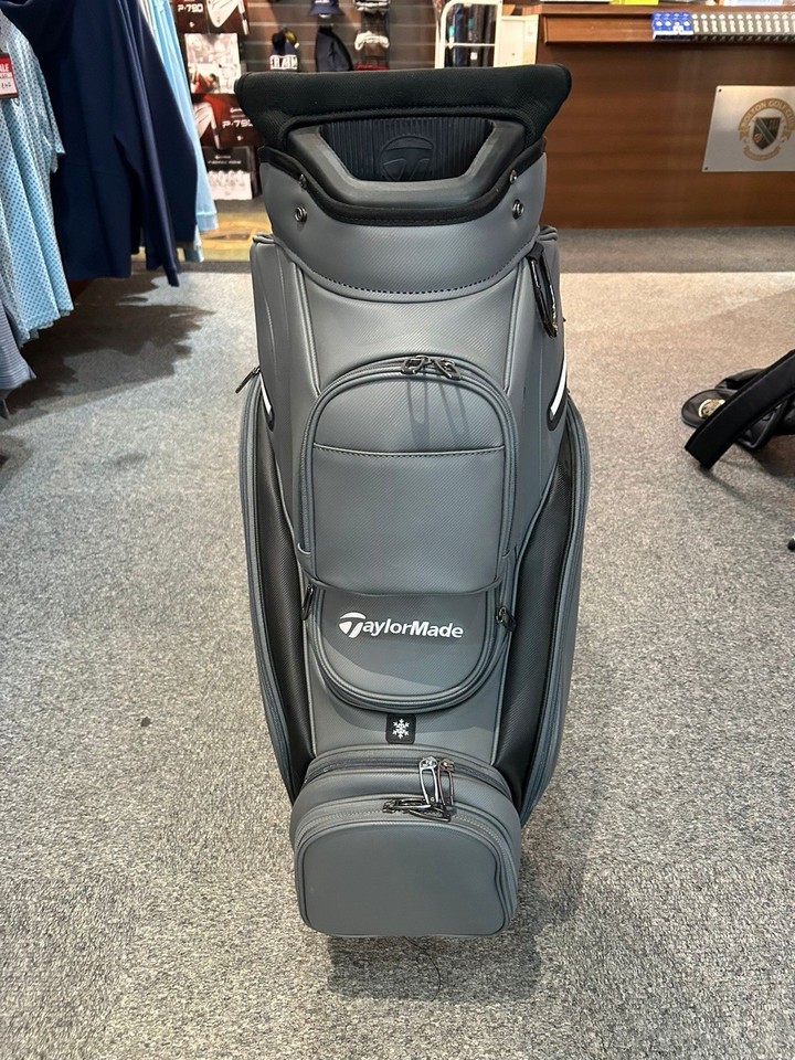 TaylorMade Deluxe Golf Cart Bag Grey & Black 14 Way Divider 8 Pockets ...