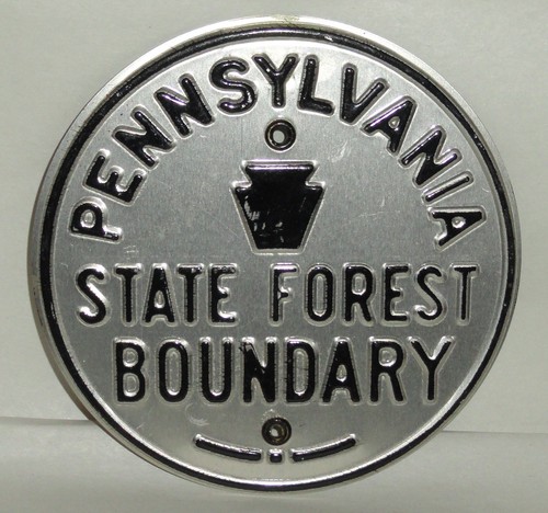 Vintage Pennsylvania State Forest Boundary Sign ~ Unused Tin Metal ~ Pa ...