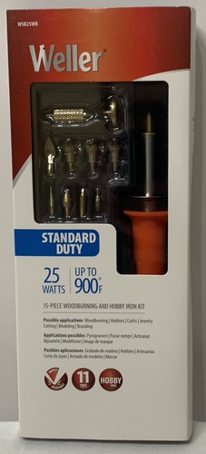 Weller Standard Duty 15-pc Woodburning & Hobby Iron Kit 25 Watts Up To ...