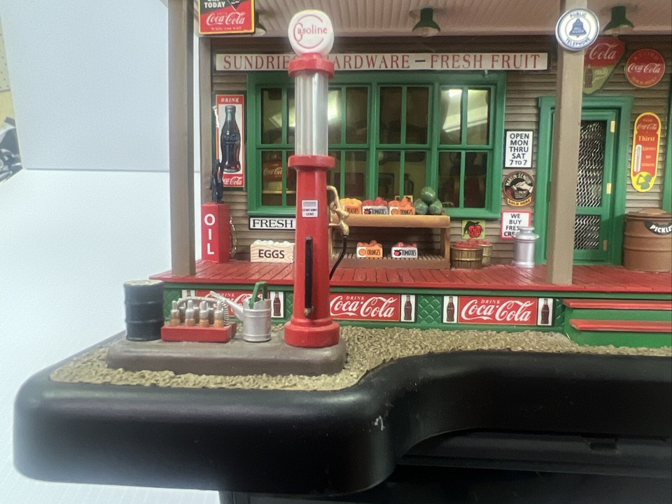 RARE DANBURY MINT COCA-COLA COUNTRY STORE CLOCK DIORAMA NIB Super ...
