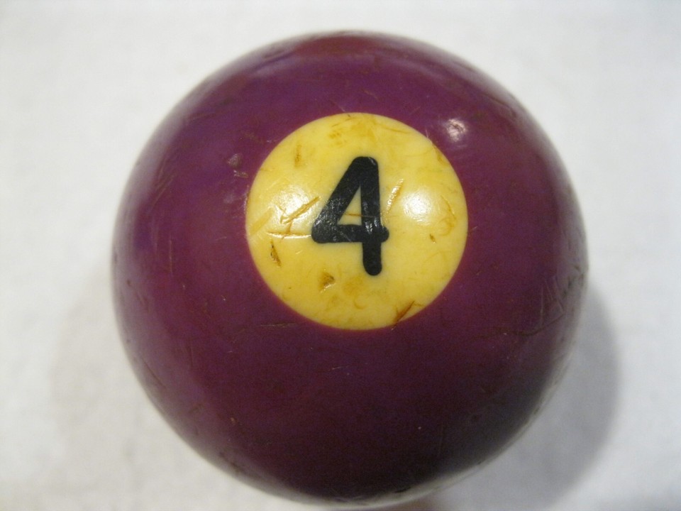 Vintage Billiard Pool Ball Number 4 Solid | eBay