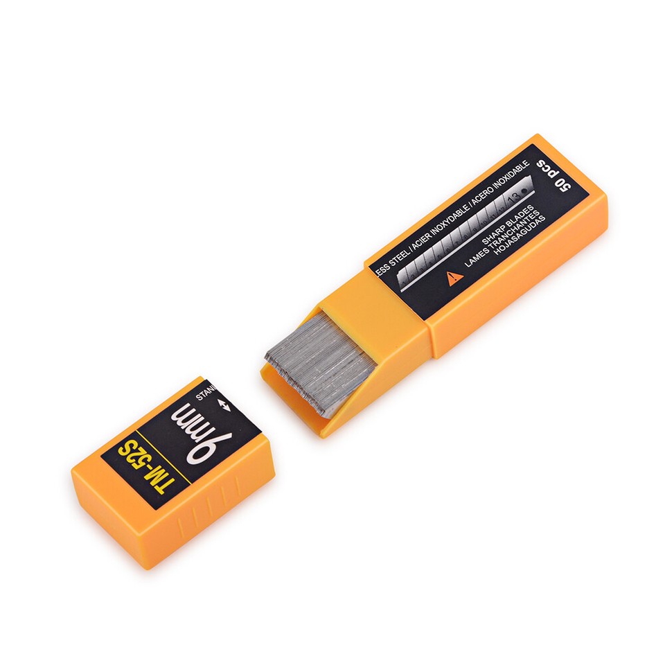 50 PCS 9mm 60° Stainless Steel Blades Snap OFF Razor for OLFA Type ...