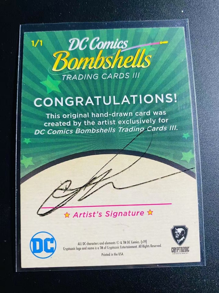 2019 Cryptozoic DC Comics Bombshells III Katana Tatsu Toro Sketch 1/1 ...