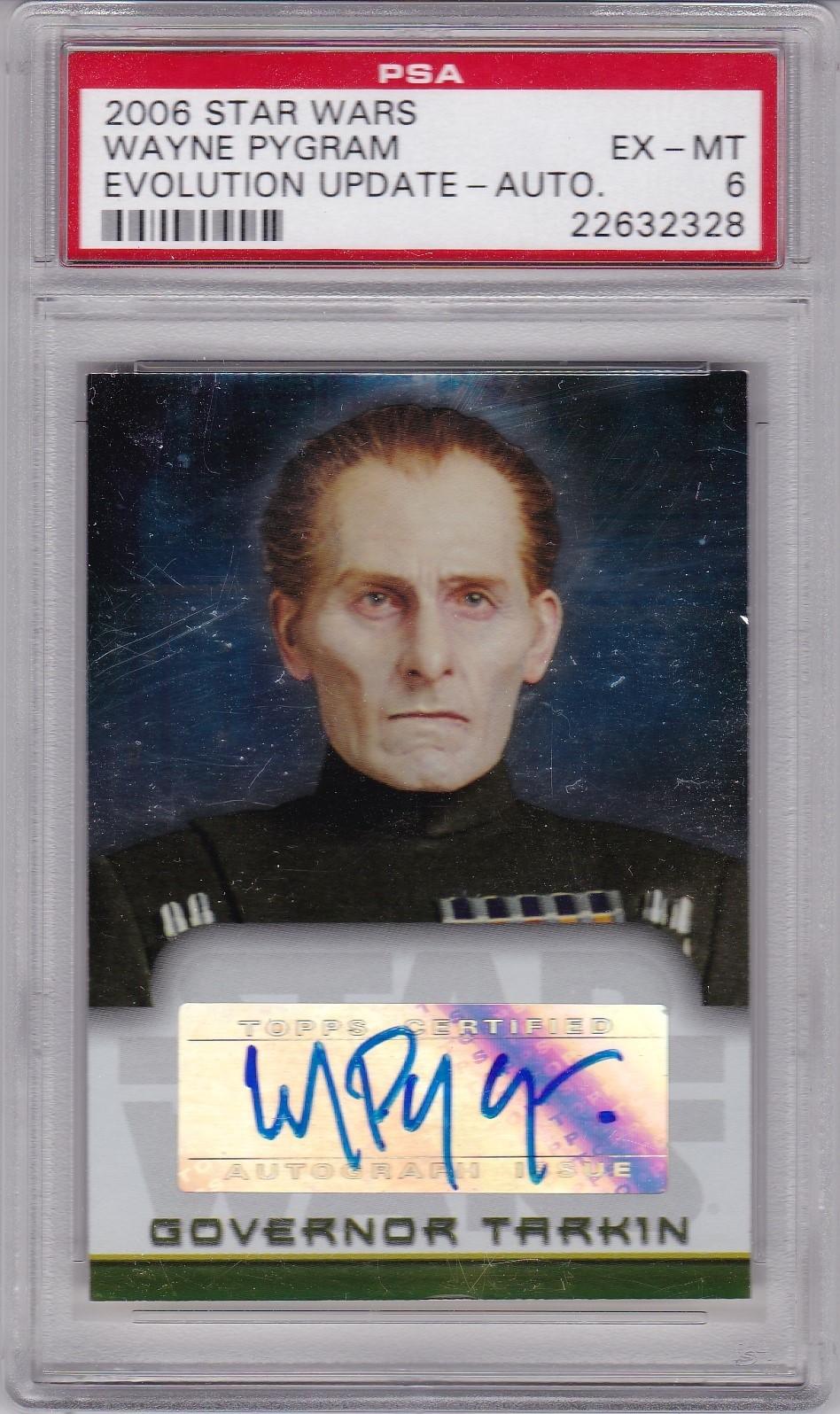 STAR WARS TOPPS EVOLUTION UPDATE WAYNE PYGRAM TARKIN AUTOGRAPH *RARE ...