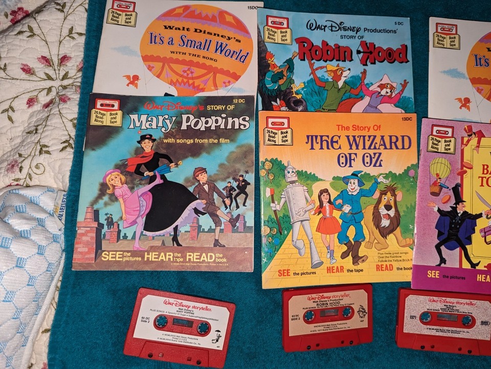 Walt Disney Storyteller Collector Set 11 BOOKS W/ Tapes Vintage 1970-78 ...