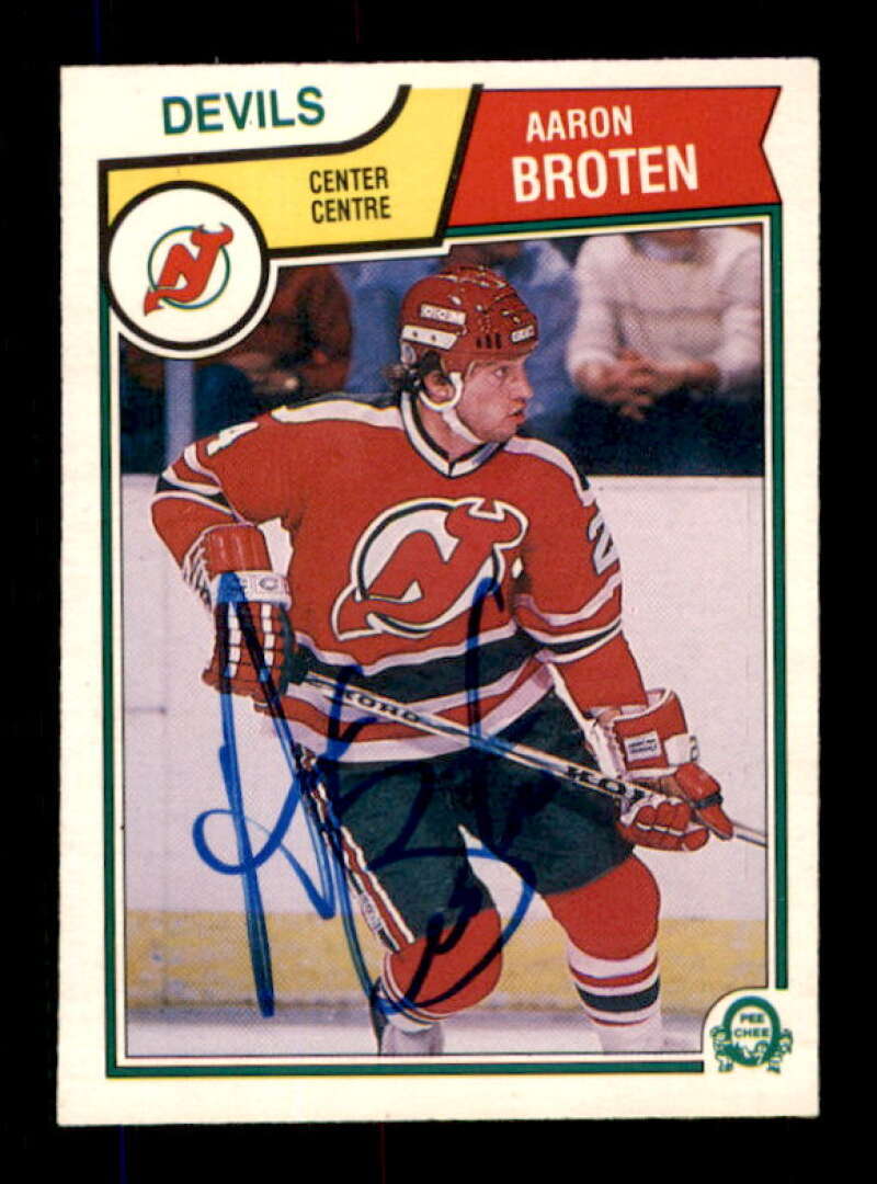 1983-84 O-Pee-Chee #227 Aaron Broten AUTOGRAPHED!!! NJ Devils 541942 | eBay