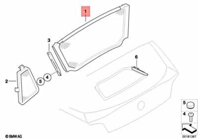 Genuine BMW Z4 M Roadster E85 Z4 2.0i 2.2i Wind Deflector Centre ...