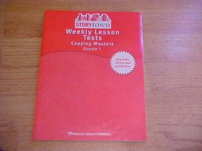Storytown: Weekly Lesson Tests Copying Masters Student Edition Grade 1 ...