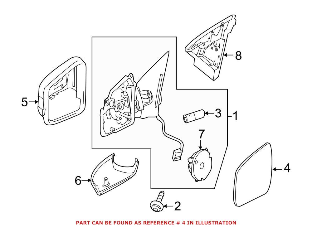 Genuine OEM Left Mirror Glass Driver w/ Blindspot Assist for Mercedes ...