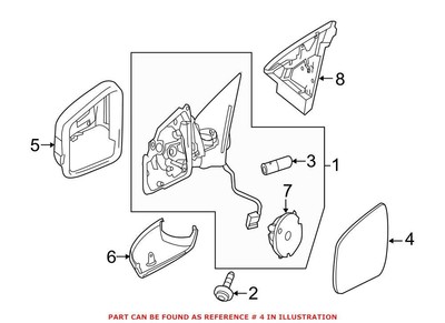 Genuine OEM Left Mirror Glass Driver w/ Blindspot Assist for Mercedes ...