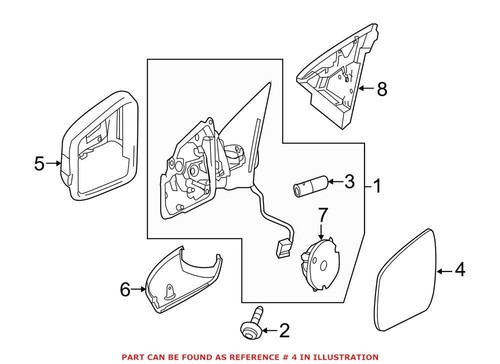 Genuine OEM Left Mirror Glass Driver w/ Blindspot Assist for Mercedes ...