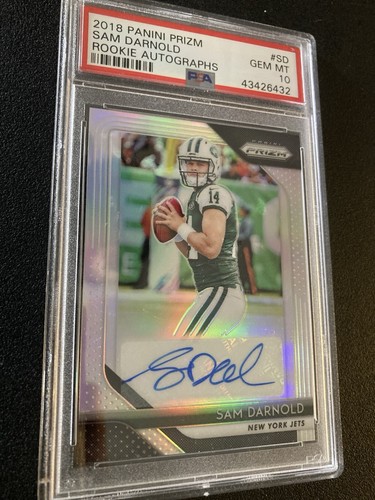 2018 Panini Prizm Sam Darnold Rookie Autograph PSA 10 #RA-SD. HOT ...