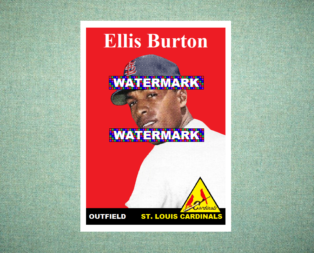 Ellis Burton St Louis Cardinals 1958 Style Custom Baseball Art Card | eBay