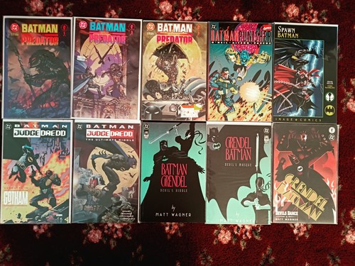 BATMAN CROSSOVER TPB LOT OF 10: SPAWN, DREDD, GRENDEL, PUNISHER ...