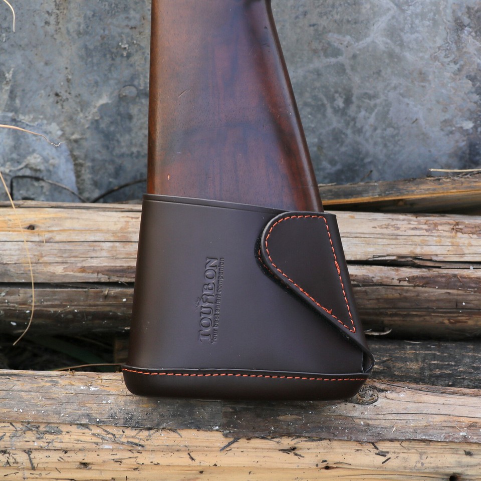 Tourbon Leather Rifle/Shotgun Slipon Recoil Pad Gun Buttstock Extension ...