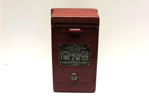 Vintage Duncan Fine-O-Meter Traffic Violation Collection Box - No Key ...