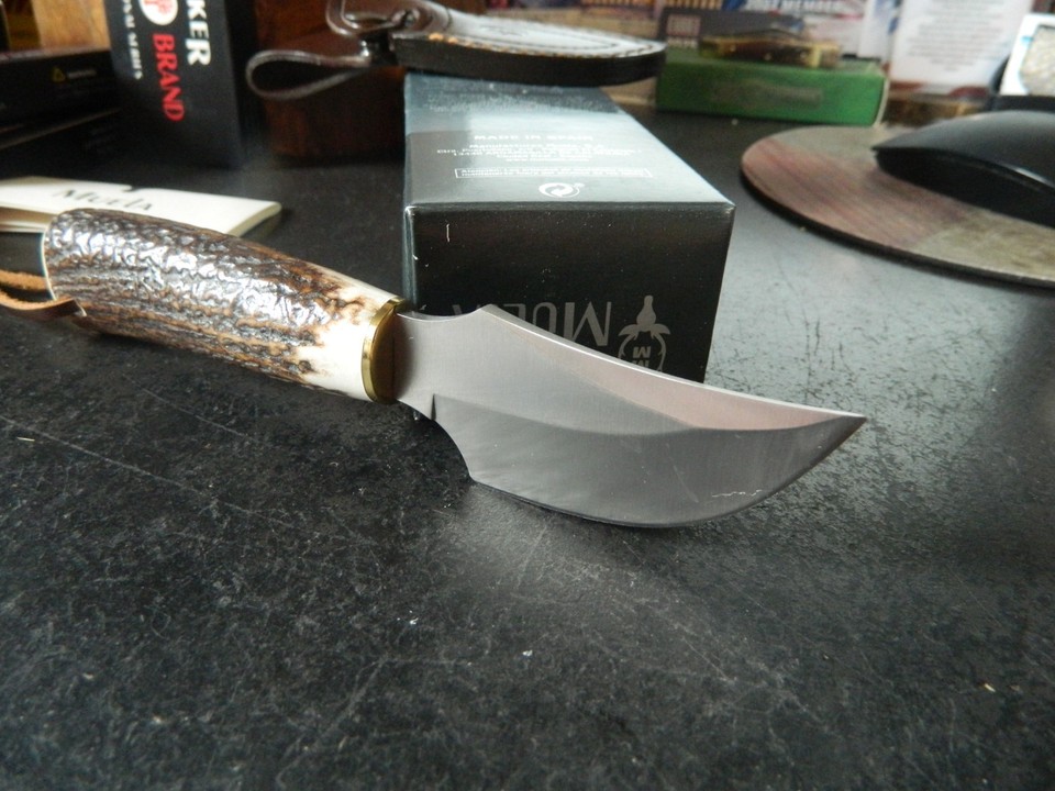 MUELA KNIFE THE 6 7/8" TECKEL 8A HANDLE STAG BLADE SUPER SHARP 440 ...