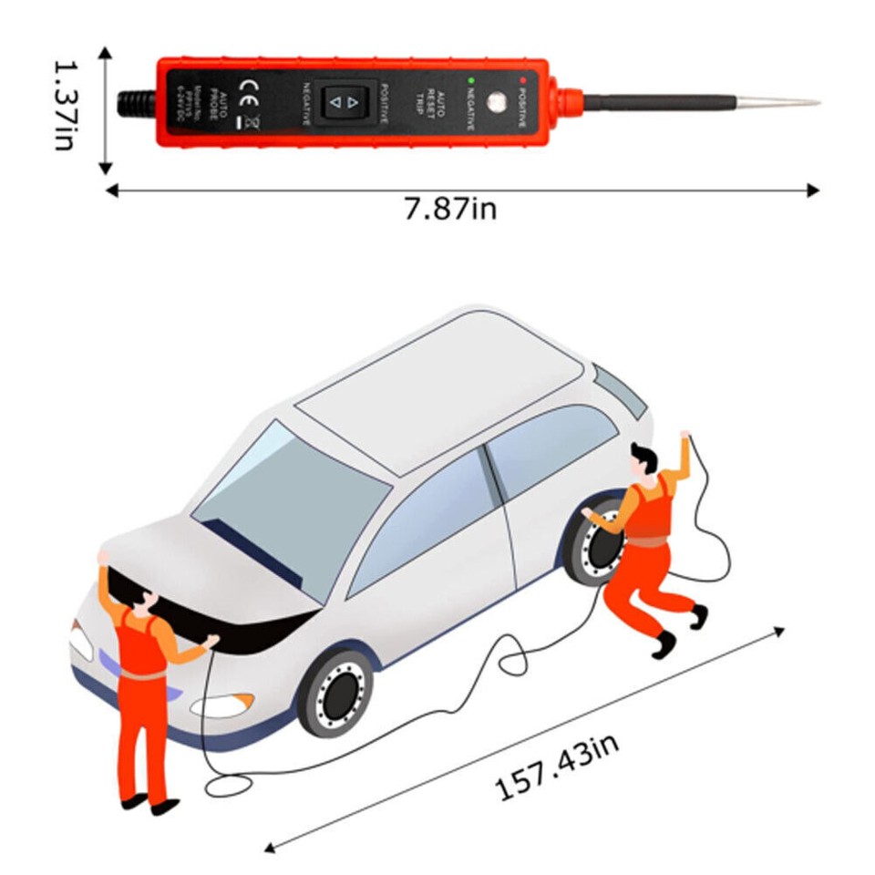 Automotive Digital Power Probe Circuit Electrical Tester Test Lead ...