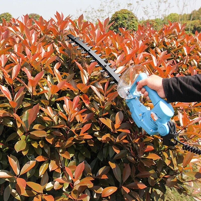 Brushless One Hand Electric Hedge Machine Rechargeable Portable Curved ...