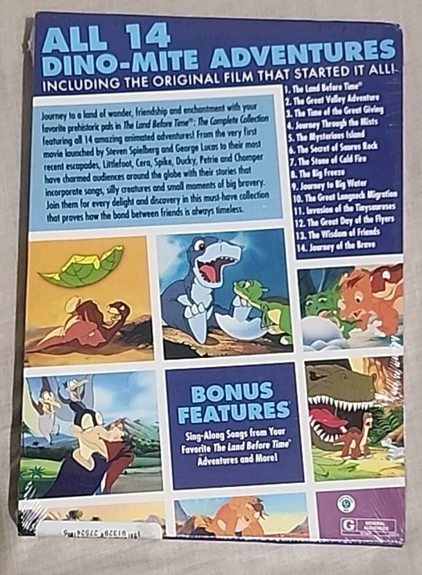 The Land Before Time Complete Collection All 14 Films DVD 8-Disc Box ...